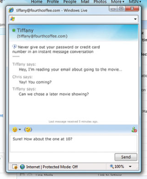 Screenshots of Messenger integrated with Hotmail - Ars Technica