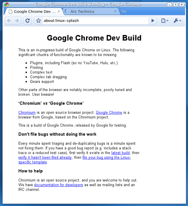 Google releases Chrome preview for Mac OS X and Linux - Ars Technica
