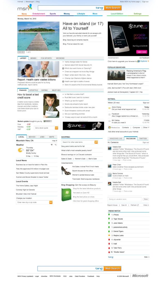 Microsoft begins rolling out redesigned MSN homepage - Ars Technica