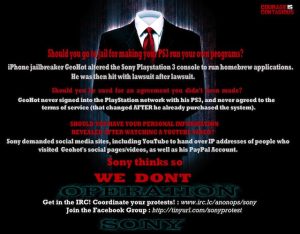 "Anonymous" attacks Sony to protest PS3 hacker lawsuit - Ars Technica