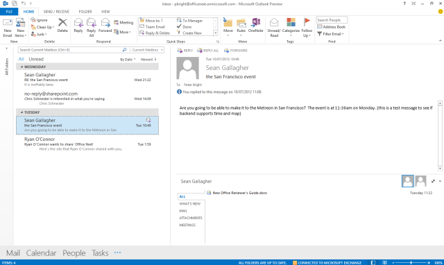 First look: Outlook 2013 - Ars Technica