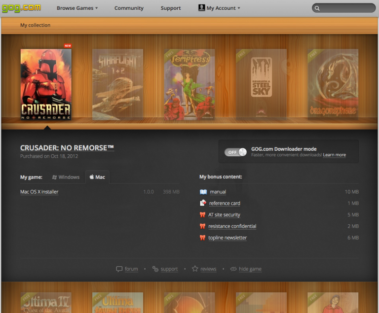 Good Old Games now on good old OS X - Ars Technica