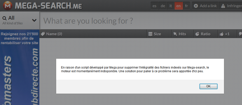 Is Mega using a script to block third-party link-aggregating sites ...