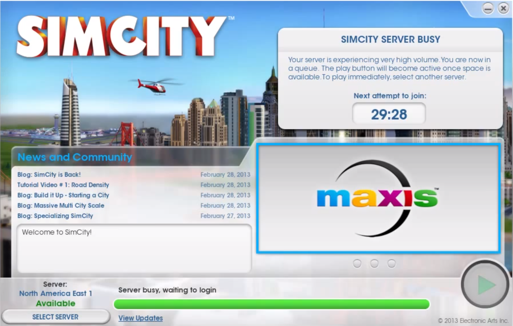 Clogged streets: SimCity launch plagued by server problems - Ars Technica