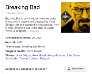 Check out Google’s new “Remind Me” feature for TV shows, authors, and ...