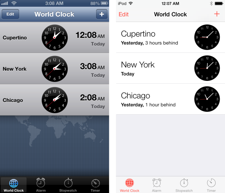 Death to textures: iOS 6 and iOS 7 compared in pictures - Ars Technica