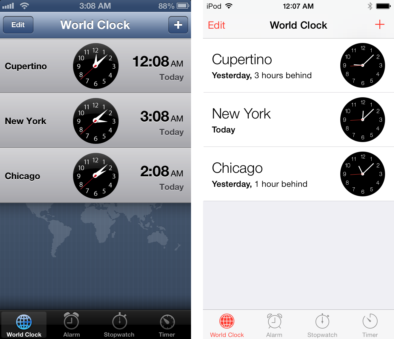 Death to textures: iOS 6 and iOS 7 compared in pictures - Ars Technica