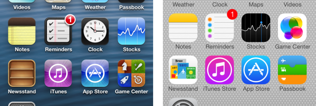 Death to textures: iOS 6 and iOS 7 compared in pictures | Ars Technica