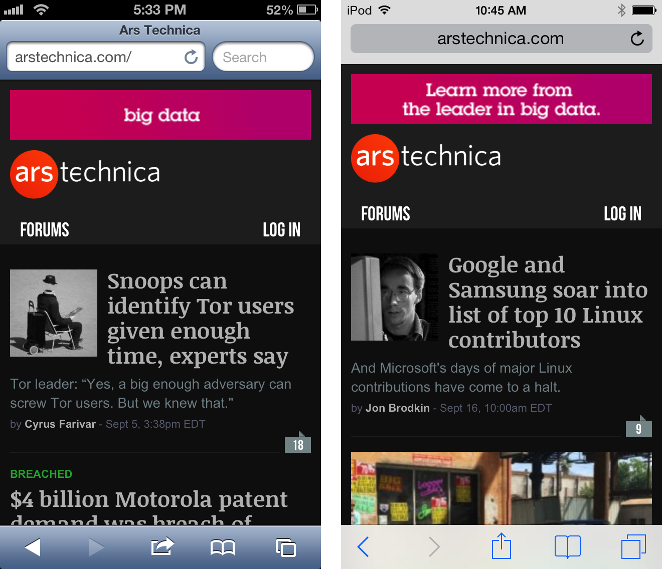 Death to textures: iOS 6 and iOS 7 compared in pictures - Ars Technica