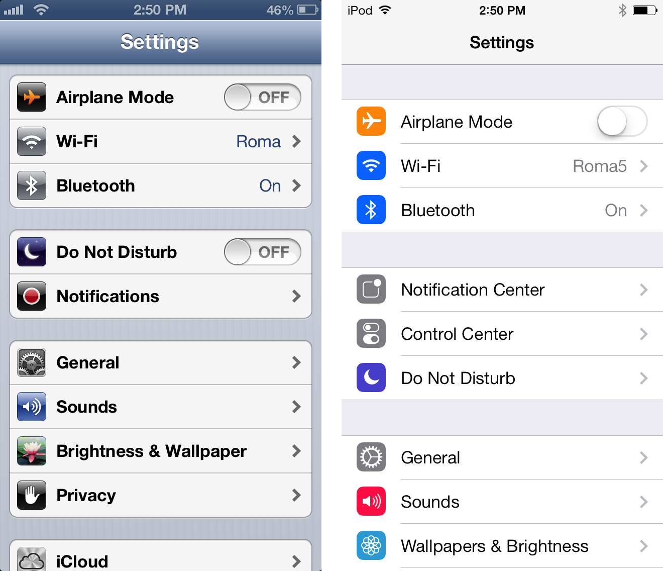 Death to textures: iOS 6 and iOS 7 compared in pictures - Ars Technica