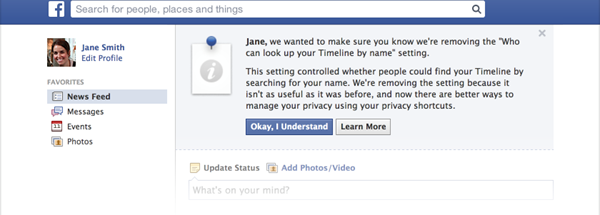 Facebook to rip search opt-out from under those who were using it | Ars ...