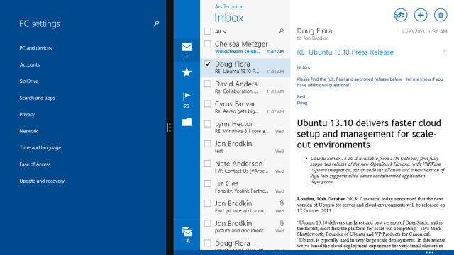 Review: In Windows 8.1, Mail is finally usable on tablets and desktops ...