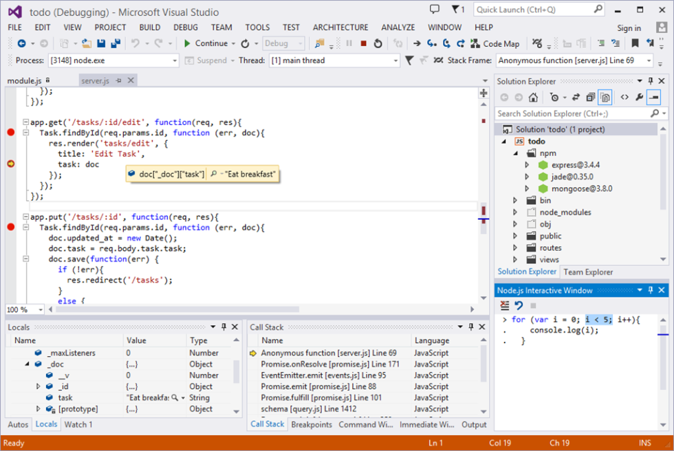 Microsoft brings rich node.js support to Visual Studio - Ars Technica