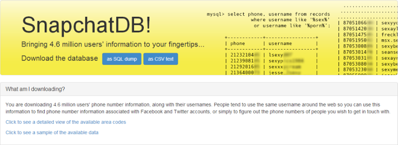 Greyhats expose 4.5 million Snapchat phone numbers using “theoretical ...