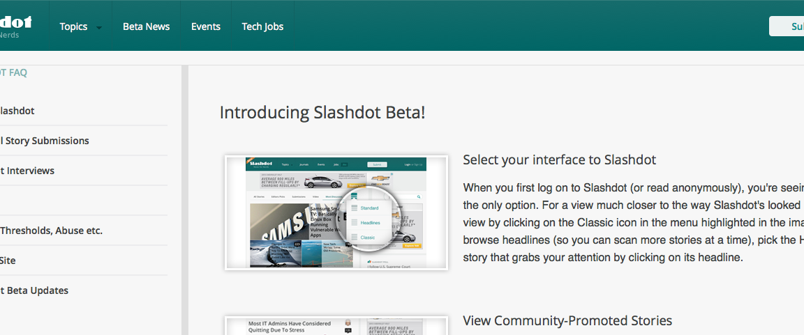 Slashdot’s new interface could kill what keeps Slashdot relevant - Ars ...