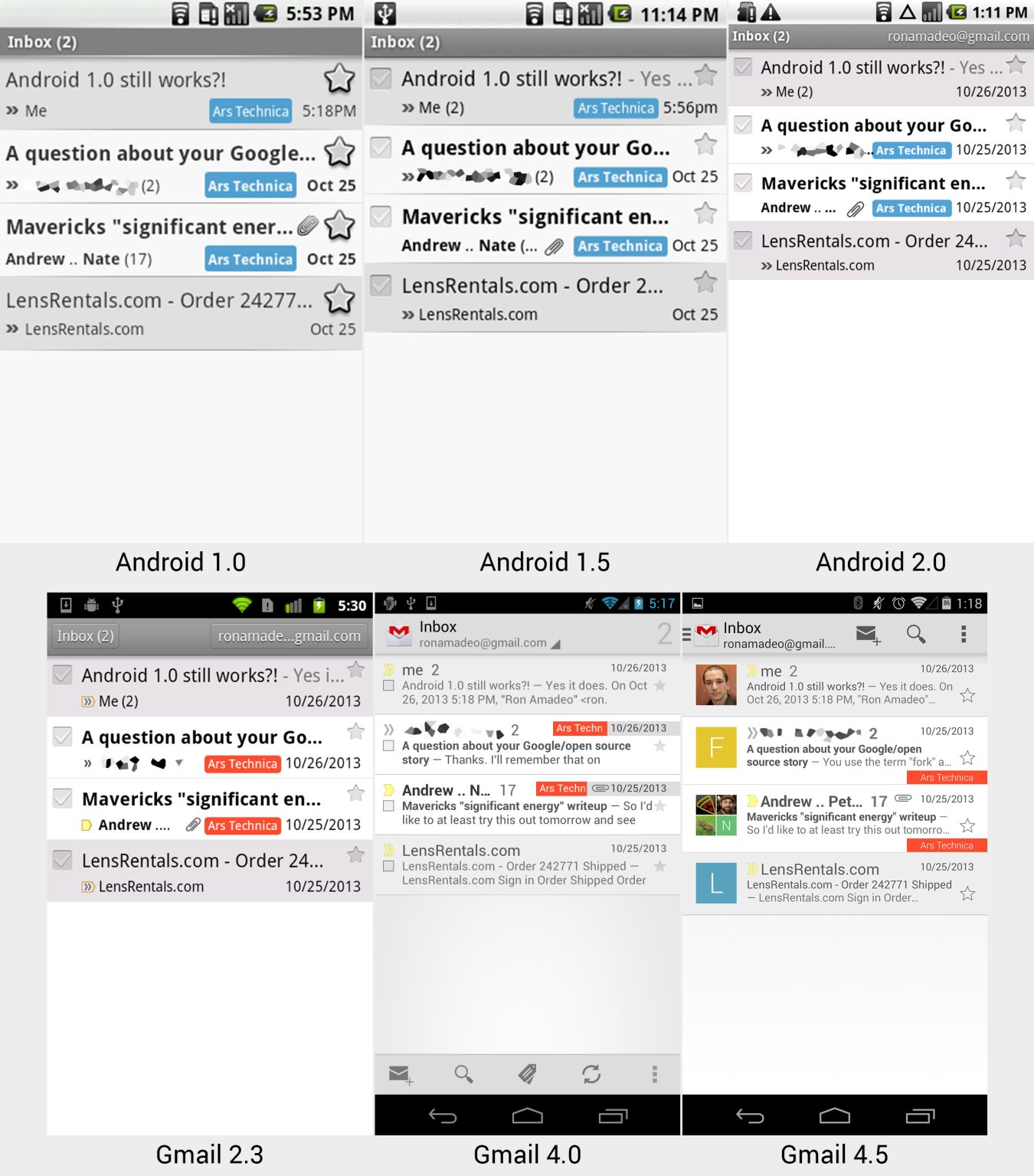An illustrated history of the Android interface - Ars Technica