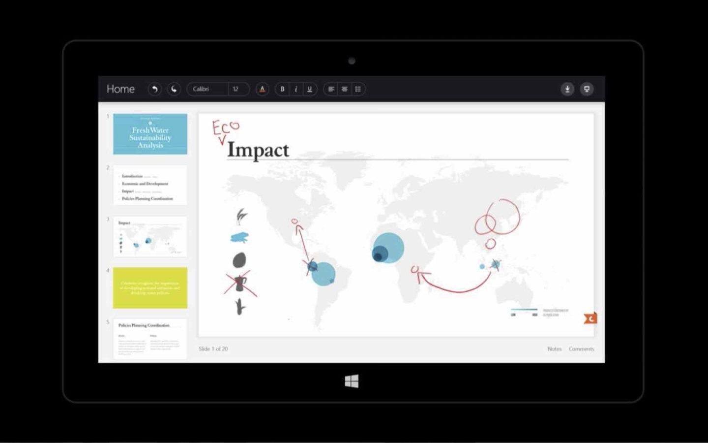 Microsoft gives an accidental sneak peek of touch Office’s evolution ...