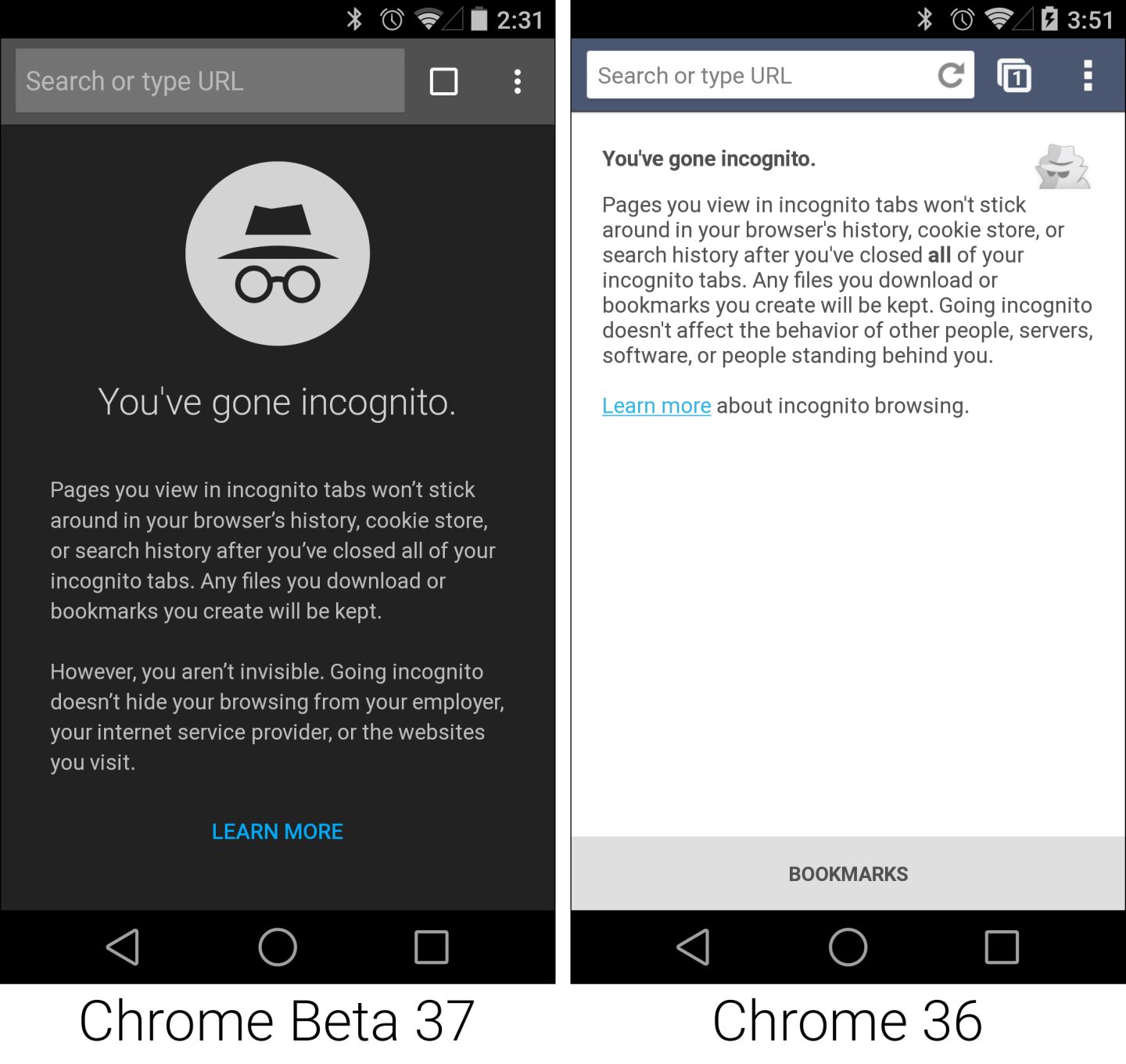 Gallery: Chrome Beta for Android gets a Material Design makeover - Ars ...