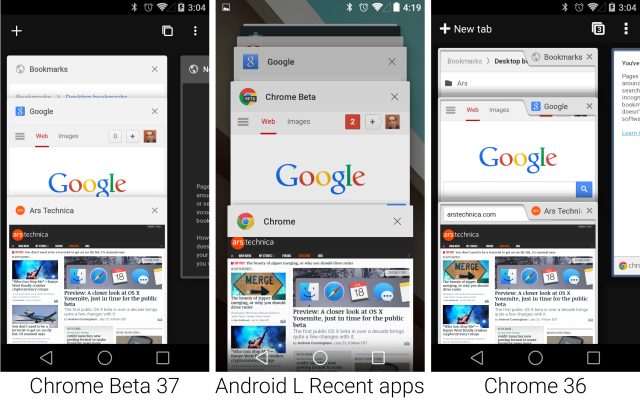 Gallery: Chrome Beta for Android gets a Material Design makeover - Ars ...