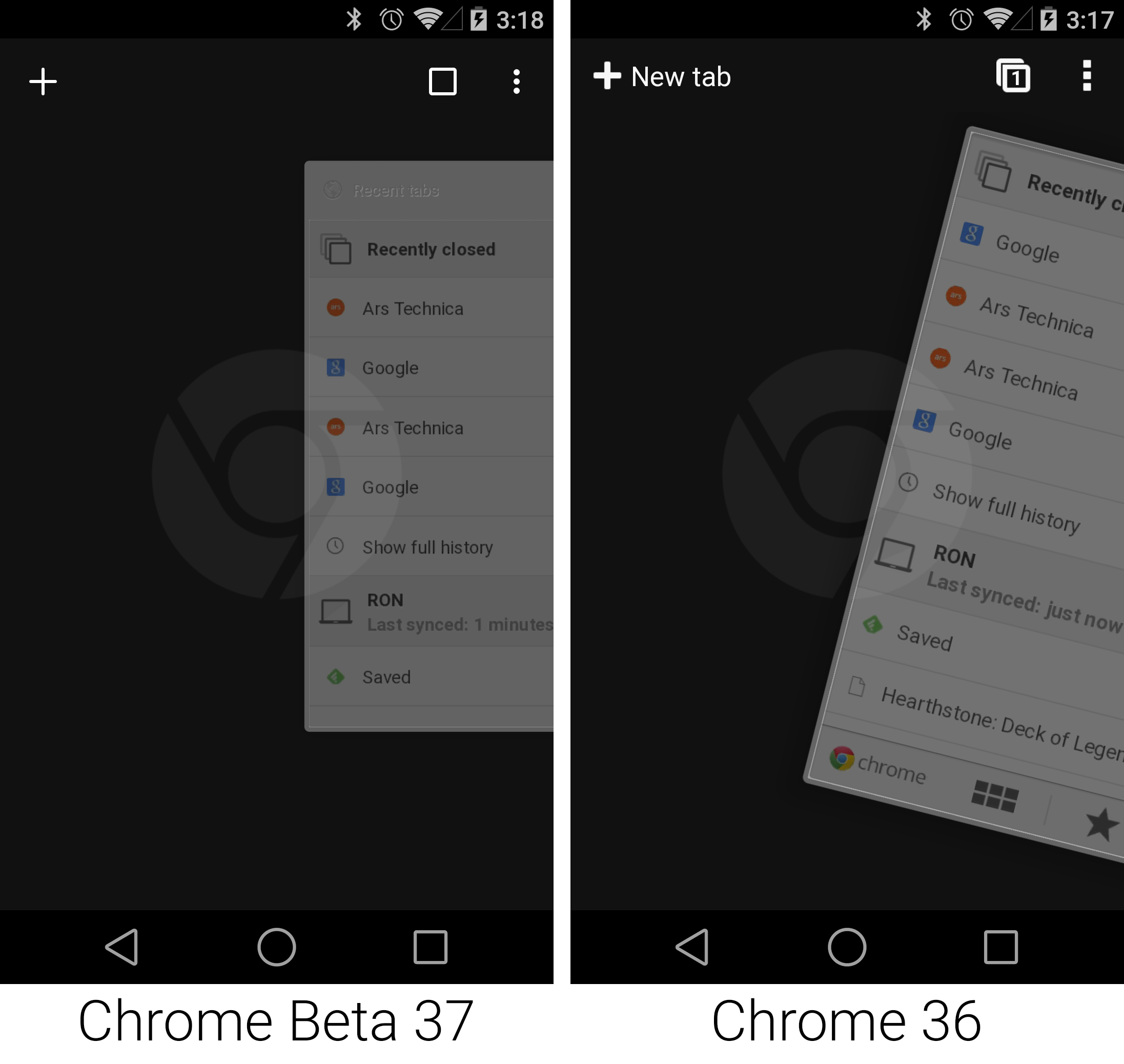 Gallery: Chrome Beta for Android gets a Material Design makeover - Ars ...