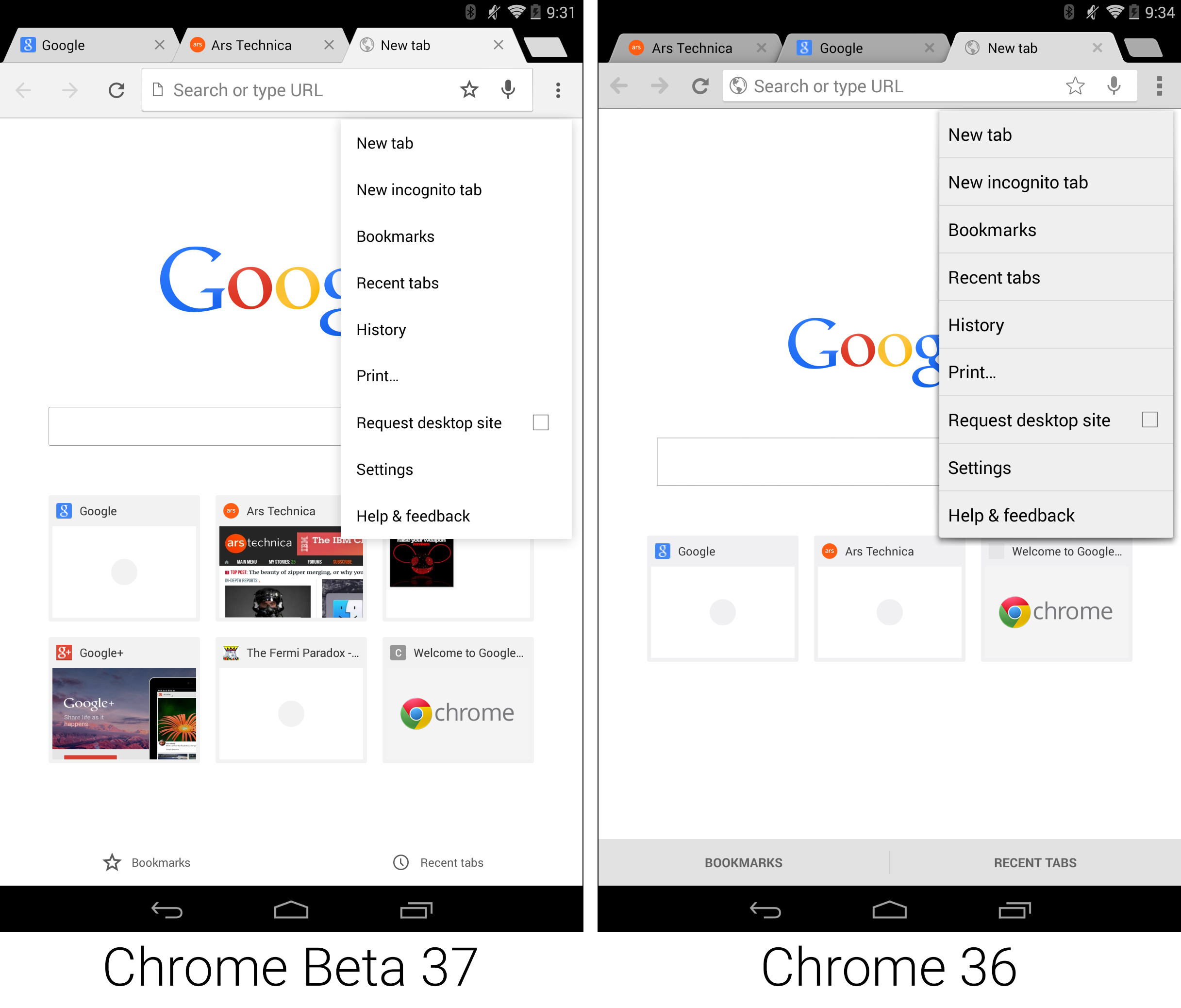 Gallery: Chrome Beta for Android gets a Material Design makeover - Ars ...