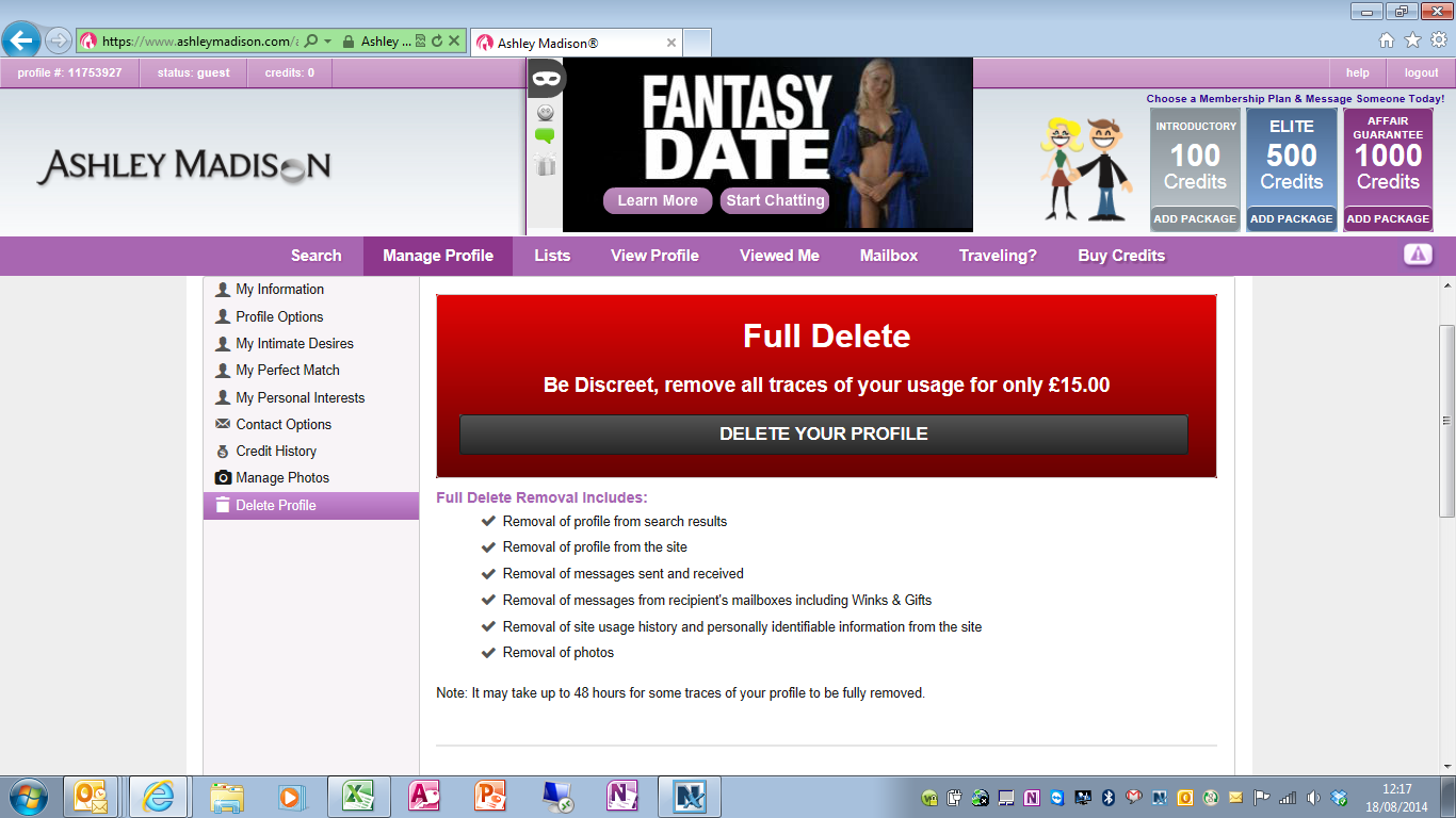 Paying $20 to delete your Ashley Madison profile was probably a bad ...