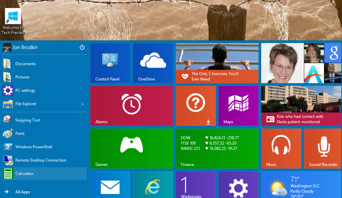 Hands-on with the Windows 10 Start menu—as big or as small as you want ...
