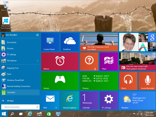 Hands-on with the Windows 10 Start menu—as big or as small as you want ...