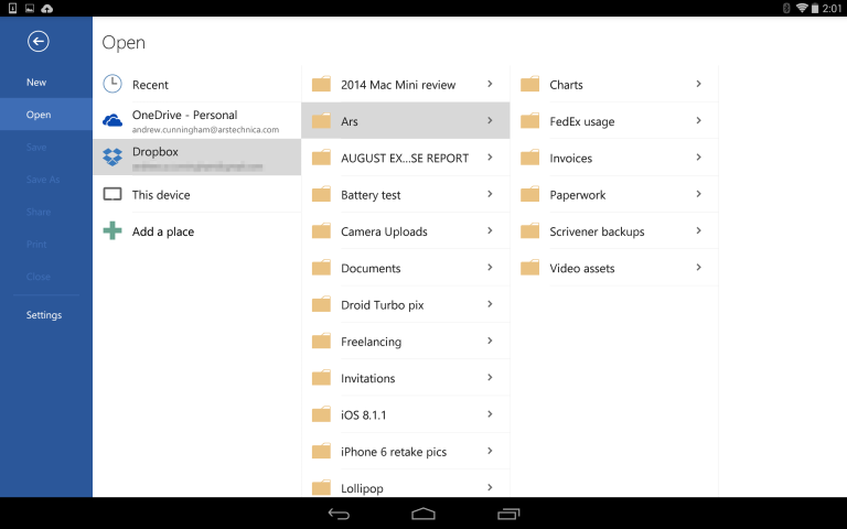 Preview: Office for Android tablets is like Office for iPad, but on ...