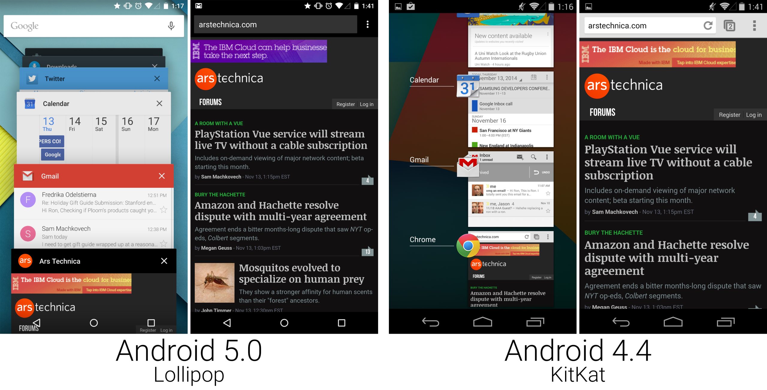 Gallery: Android 5.0 Lollipop, before and after - Ars Technica