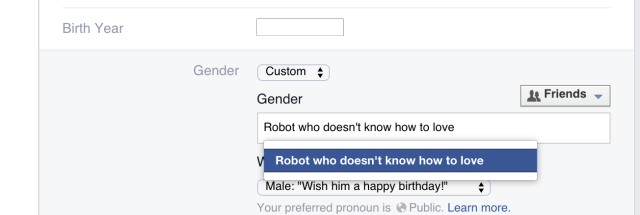 Facebook further expands profiles’ “gender” box, lets users type ...