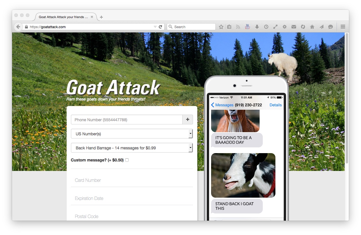 Baaad attitude: Prank-messaging friends (and enemies) with Goat Attack ...