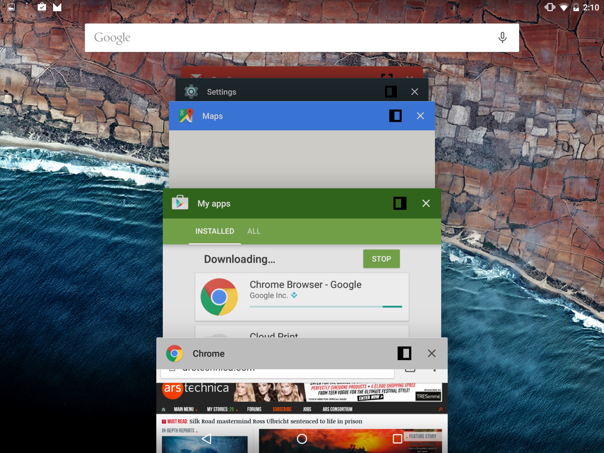 This is Android M’s “highly experimental” multi-window mode for tablets ...