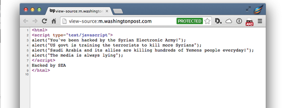 “The media is always lying” hacked WaPo website says | Ars Technica