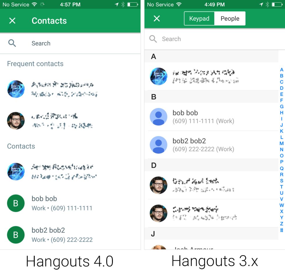 Gallery: Google launches redesigned Hangouts 4.0 on iOS - Ars Technica