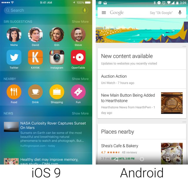 Everybody copies everyone: iOS 9 features inspired by Android - Ars ...