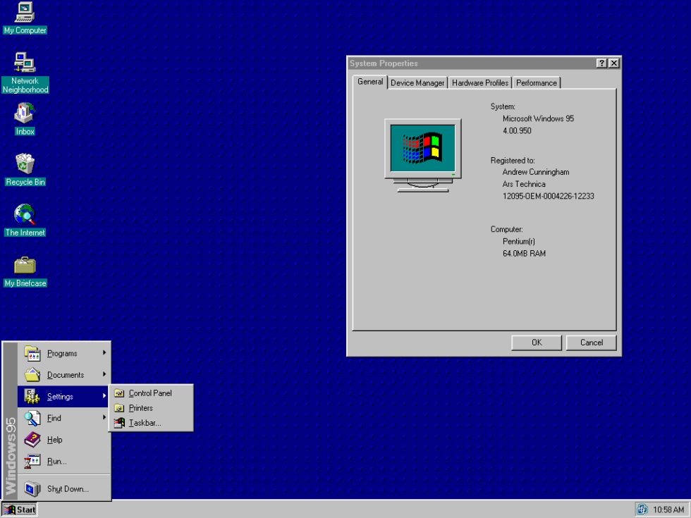 The Windows Start menu saga, from 1993 to today - Ars Technica
