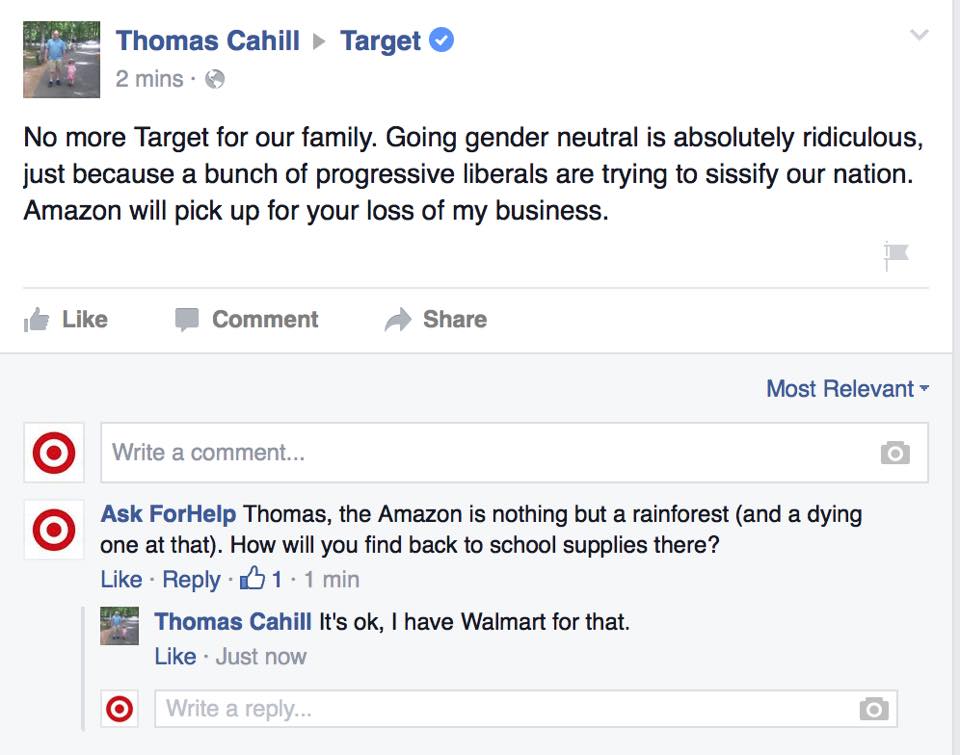 Facebook user gets away with nearly a full day of trolling Target ...