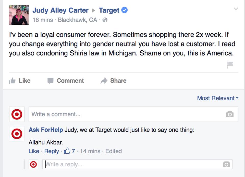 Facebook user gets away with nearly a full day of trolling Target ...