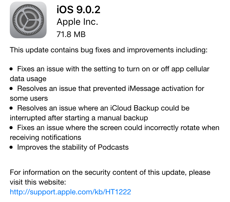 Apple releases iOS 9.0.2, fixes problems with iCloud, iMessage, and ...