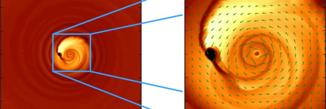 Supermassive black holes found spiraling in at seven percent light ...