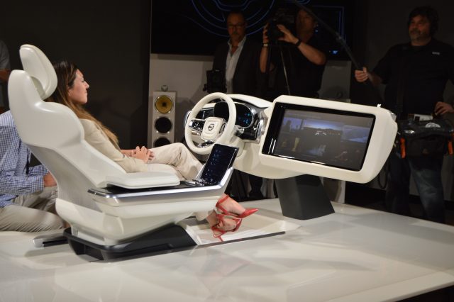 Hanging out in Volvo’s “Concept 26,” a reinvented seat for a self ...