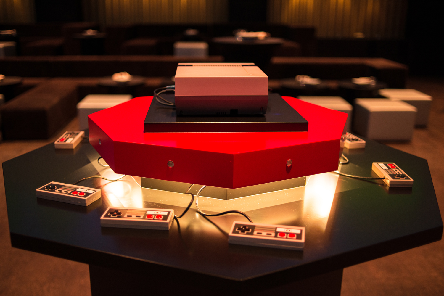 8 bits, 8 players, 8 projectors, and one Nintendo Entertainment System ...