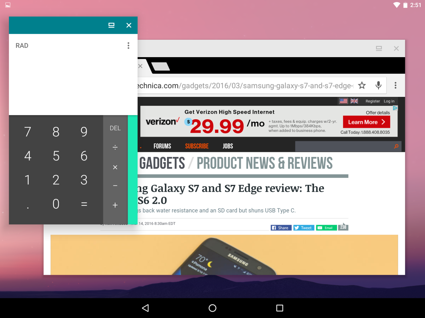 This Is Android Ns Freeform Window Mode Ars Technica