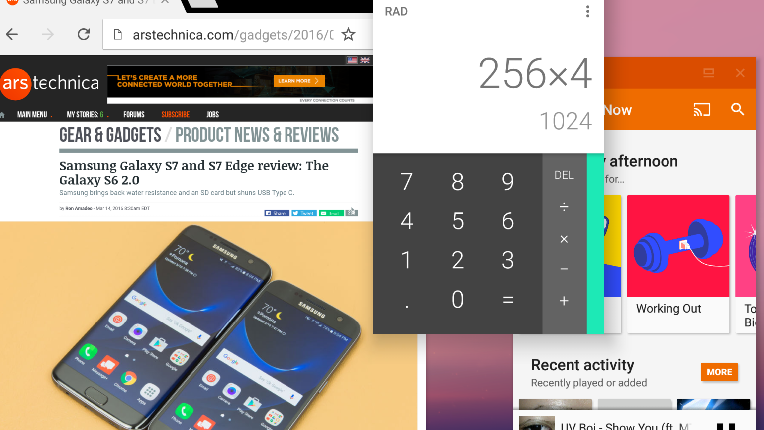 This is Android N’s freeform window mode - Ars Technica