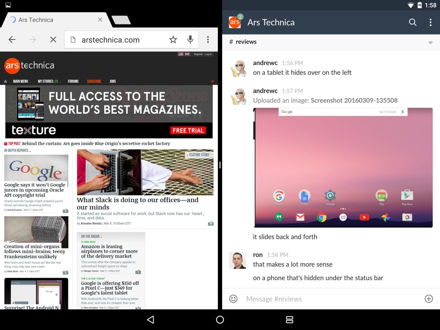 Android N’s multi-window multitasking mode is a very promising start ...
