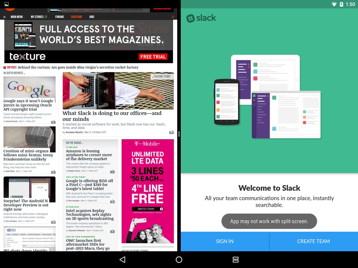 Android N’s multi-window multitasking mode is a very promising start ...