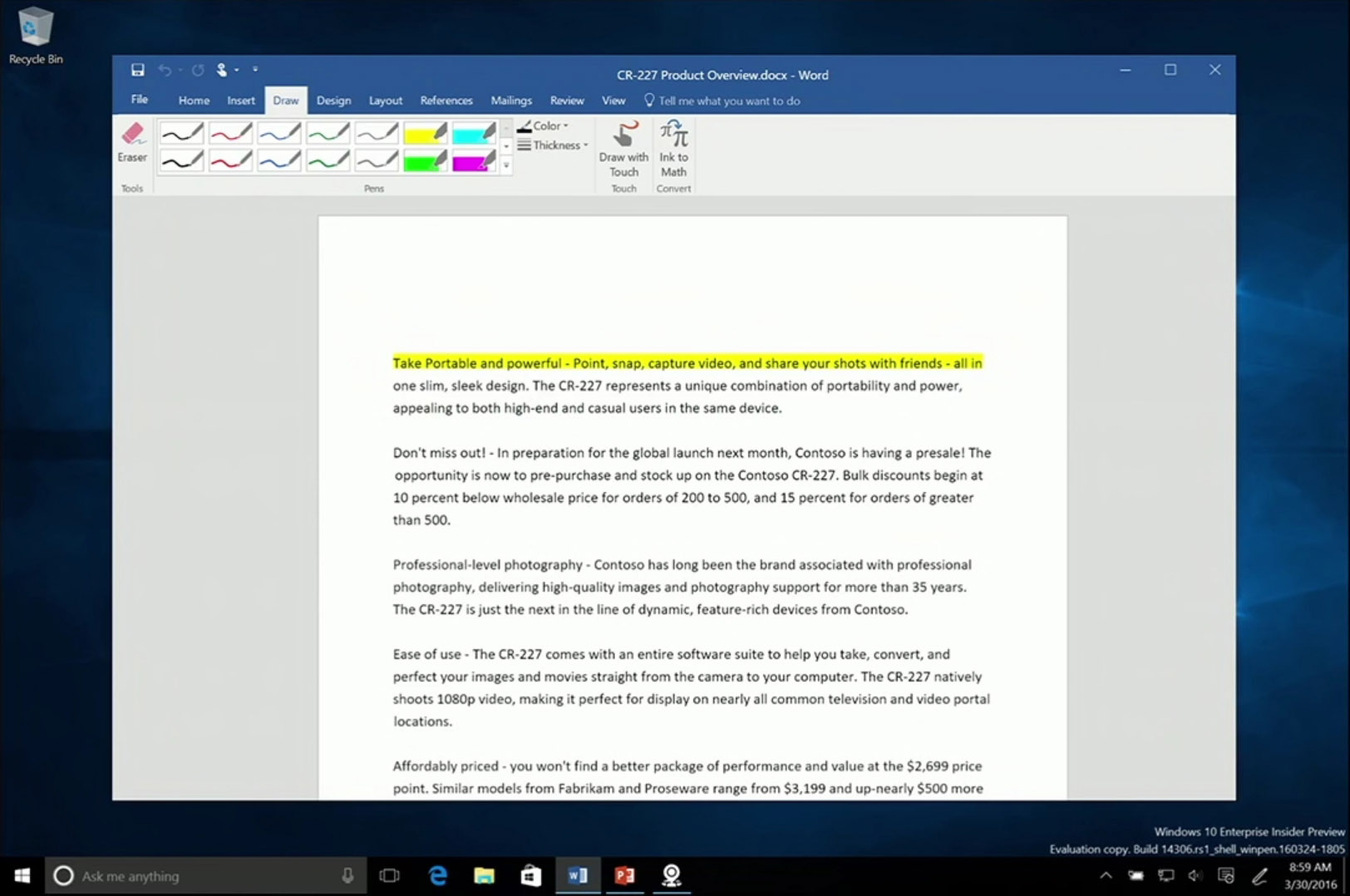 Windows 10 Anniversary Update puts new Ink features “front and center ...