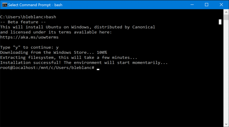 First Windows 10 preview with bash support is out now - Ars Technica