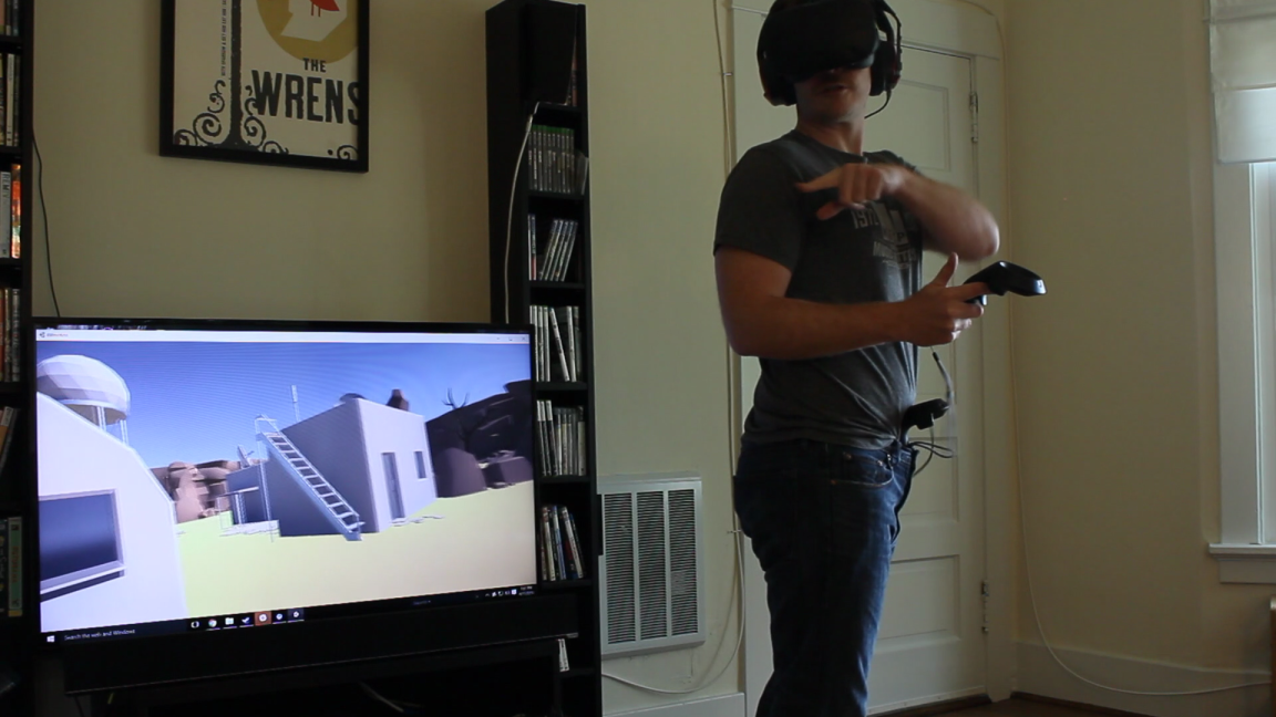 For VR walking, forget treadmills—just stick a Vive wand down your ...